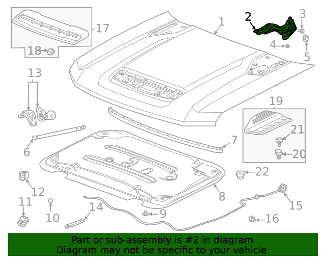 2020-2022 Chevrolet Passenger Side Hood Hinge 84687772 | GMPartsDirect.com