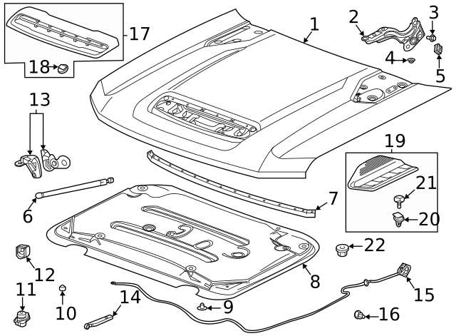 2020-2022 Chevrolet Driver Side Hood Hinge 84687771 | GMPartsDirect.com