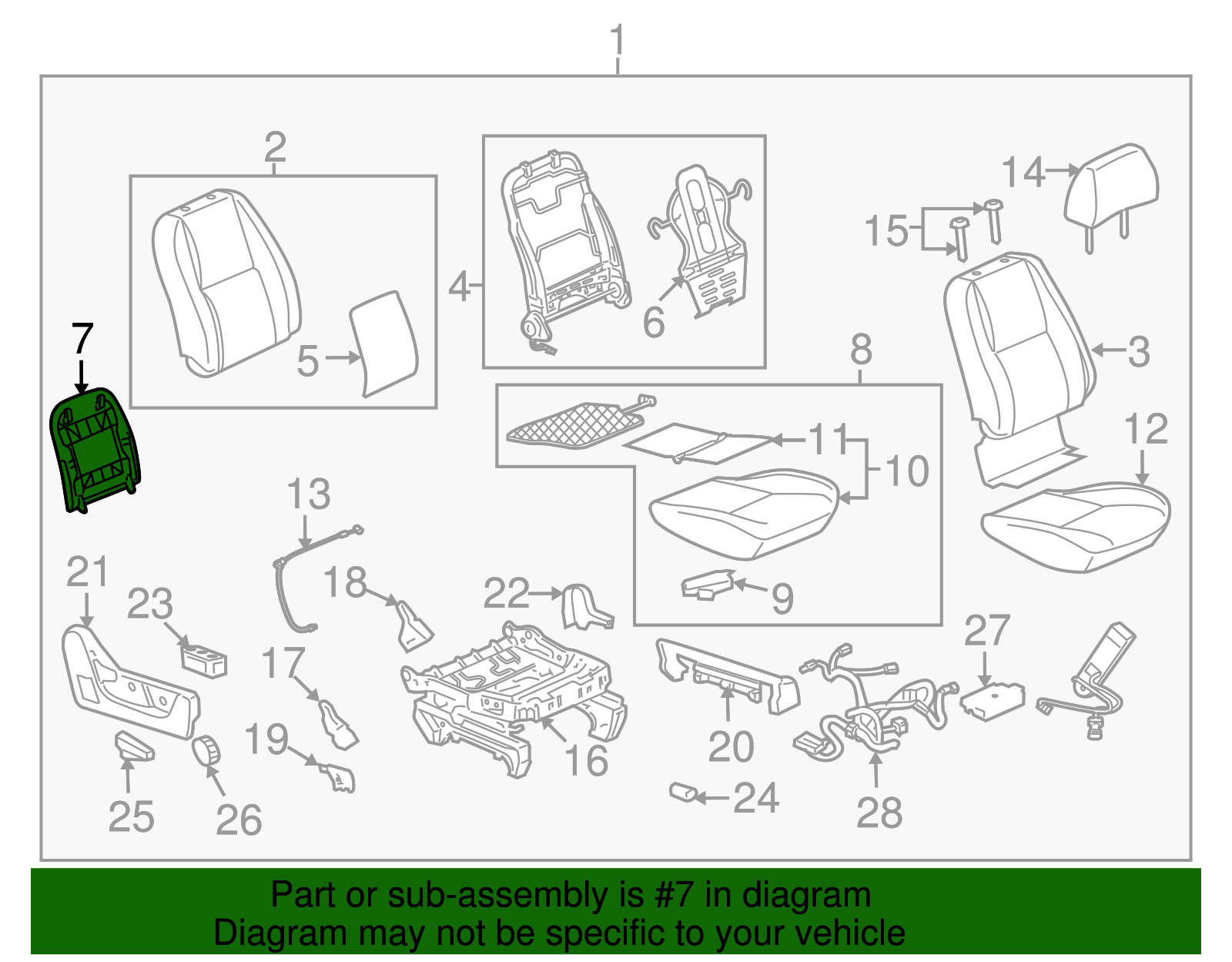 GM 25895475 Light Titanium Front Seat Back Map Pocket Filler Panel ...