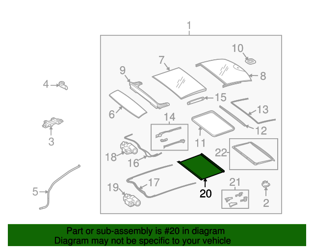 246-780-01-00-64-9F67 - Sunroof Cover 2008-2015 Mercedes-Benz ...