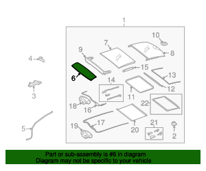 2008-2015 Mercedes-Benz Glass 246-780-06-00-64 | MB OEM Parts