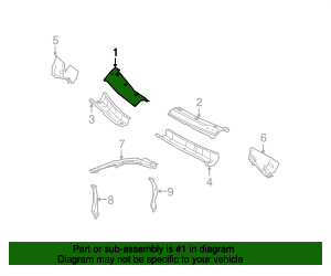 164-626-04-55 - Cowl Top Panel 2006-2012 Mercedes-Benz ...