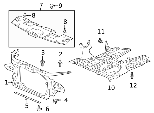 OEM 2019-2021 Honda Insight Bulkhead Assembly, Front 71400-TXM-A00 ...