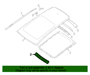 2016-2020 Nissan Rogue Windshield Header 73210-6FK0A | Coulter Nissan Parts