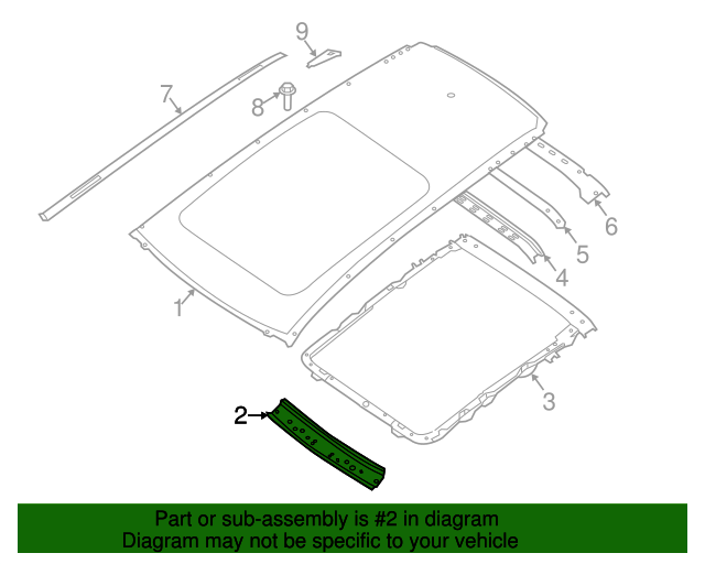 2016-2020 Nissan Rogue Windshield Header 73210-6FK0A | Nissan Parts Plus