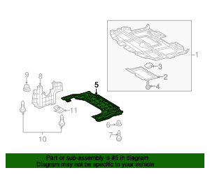 Lexus OEM Radiator Support Splash Shield Part# 51442-53040 | OEM ...