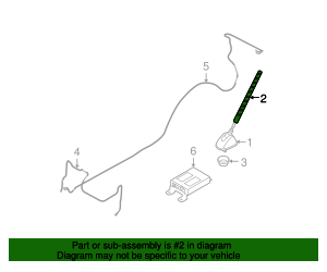 96200-2B000 - Radio Antenna Mast 2007-2012 Hyundai | AutoNation Parts