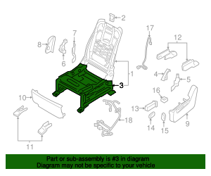2017-2020 Nissan Armada Seat Adjuster 87550-1LB2A | QuirkParts