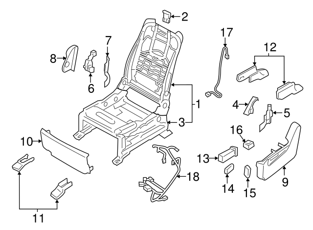 87550-6JR2A - Seat Adjuster 2017-2024 Nissan Armada | Nissan Parts ...