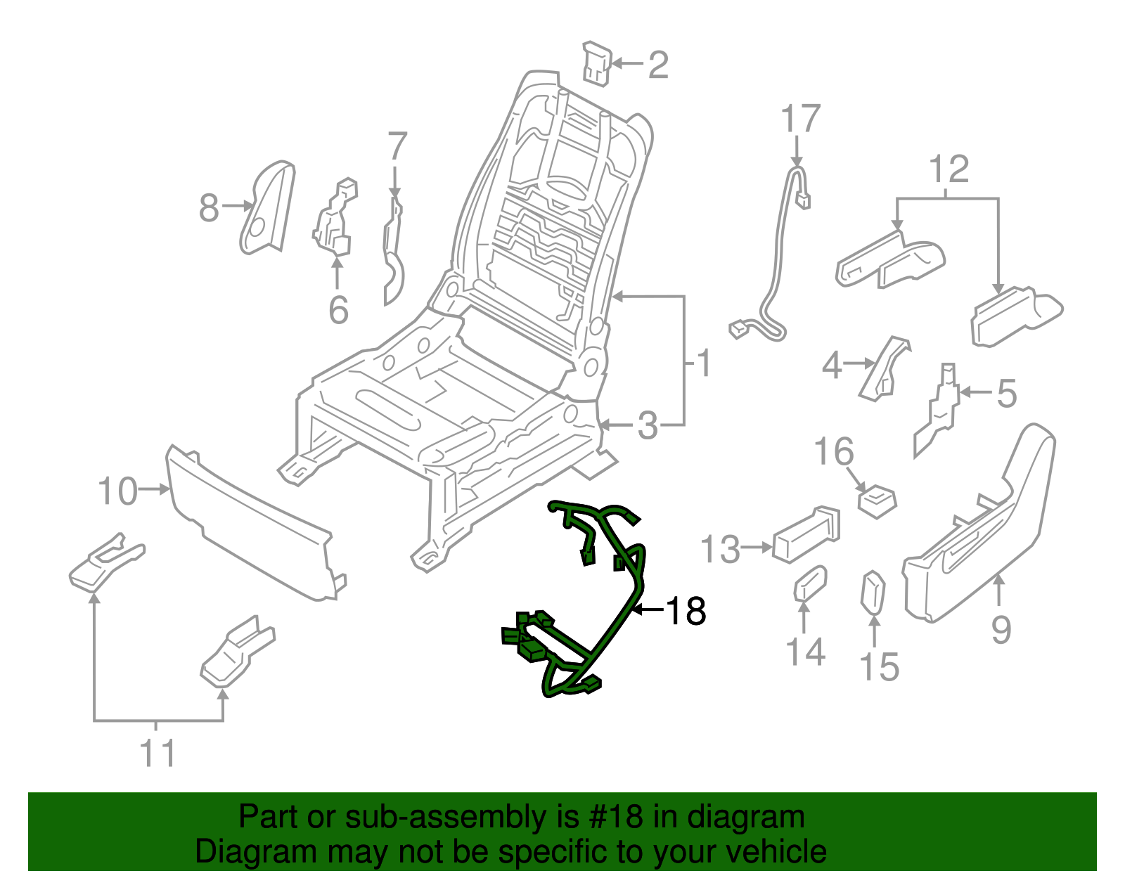 2021 Nissan Armada Harness 87069-6JF0A | Nissan Parts OEM