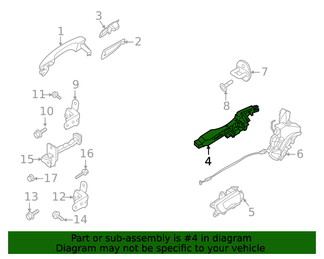 83655-L3000 - Handle Base 2021-2023 Kia K5 | Kia.Parts Store