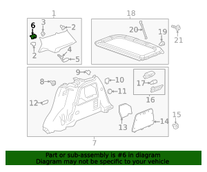 2013-2022 GM Jet Black Driver Side Luggage Shade Pivot 95076448 GM ...