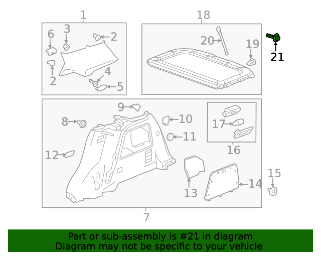2013-2022 GM Jet Black Luggage Shade Pivot 95129884 GM | GMPartsDirect.com