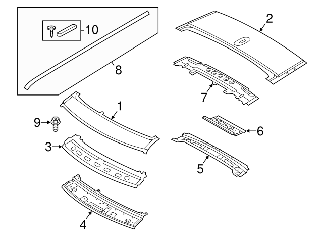 Genuine OEM Roof Molding Mount Kit Part# LR113256 Fits 2013-2022 Land ...