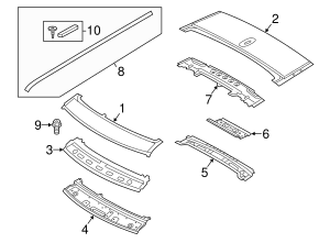 2013-2022 Land Rover Range Rover Roof Molding LR094469 ...
