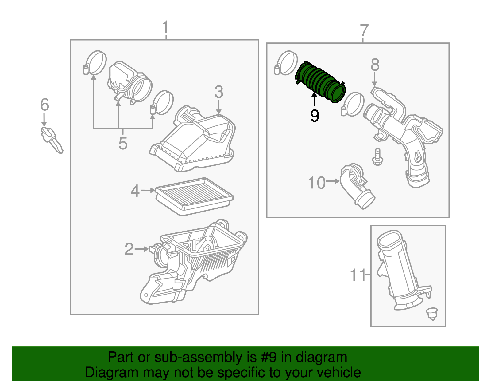 2013-2019 Nissan Air Hose 16578-9KA0A | Nissan RVA