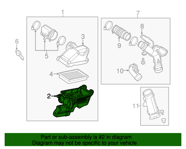 16528-9KA0A - Air Cleaner Body - 2012-2019 Nissan | Nissan OEM Parts Direct