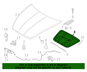81125-L3000 - Insulator 2021-2022 Kia K5 | Kia.Parts Store