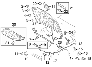 2008-2017 Audi Hood Seal 8T0-823-723-B | AutoNationParts.com