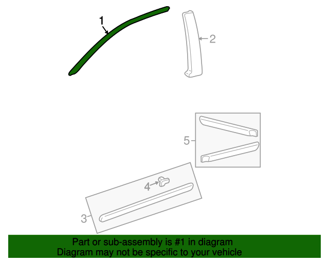 67366-S3V-A01ZA - Tape, L Front Door (Upper) (Outer) *NH72* (Black ...