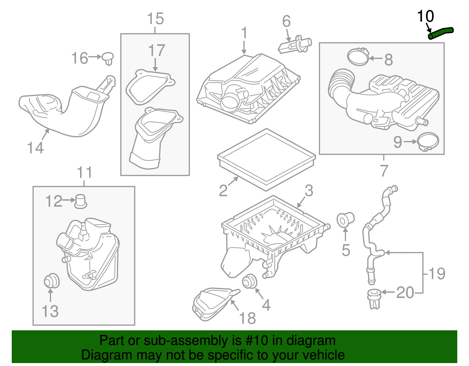 2012-2017 Buick Verano Positive Crankcase Ventilation (PCV) Hose ...