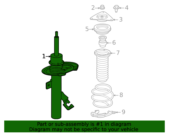E4303-6LB1B - Strut 2020-2024 Nissan Sentra | Nissan Parts ...
