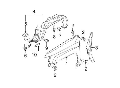 Fender & Components for 2007 Honda Ridgeline | Honda Automotive Parts