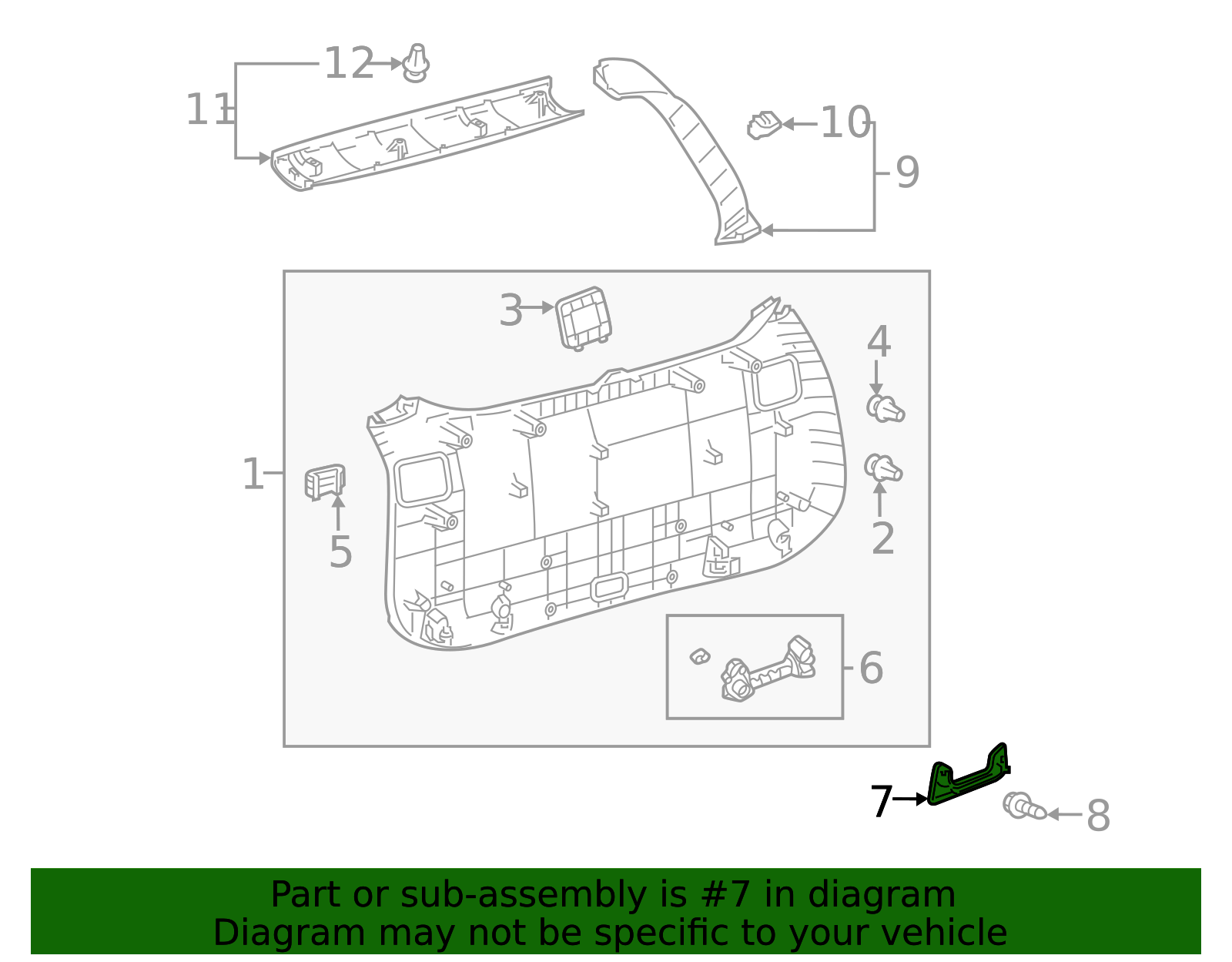 2019-2024 Toyota Handle Cover 69196-0R010-C0 | Toyota OEM Parts Online