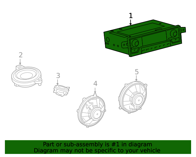 90782062019107 - Radio Mercedes-Benz USA Parts