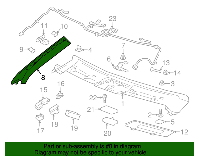 84485479 GM Black Driver Side Windshield Garnish Molding | GM Parts Store