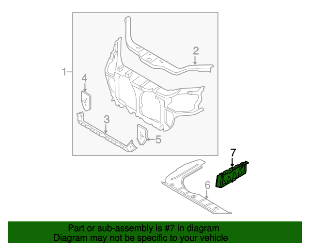 2006-2011 Hyundai Accent Radiator Support Splash Shield 29120-1E000 ...