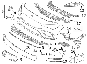 118-885-41-02 - Radiator Support Splash Shield 2020-2023 Mercedes-Benz ...
