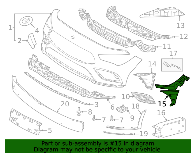 2020-2023 Mercedes-Benz CLA 250 Side Bracket 118-885-36-01-64 | MB OEM ...