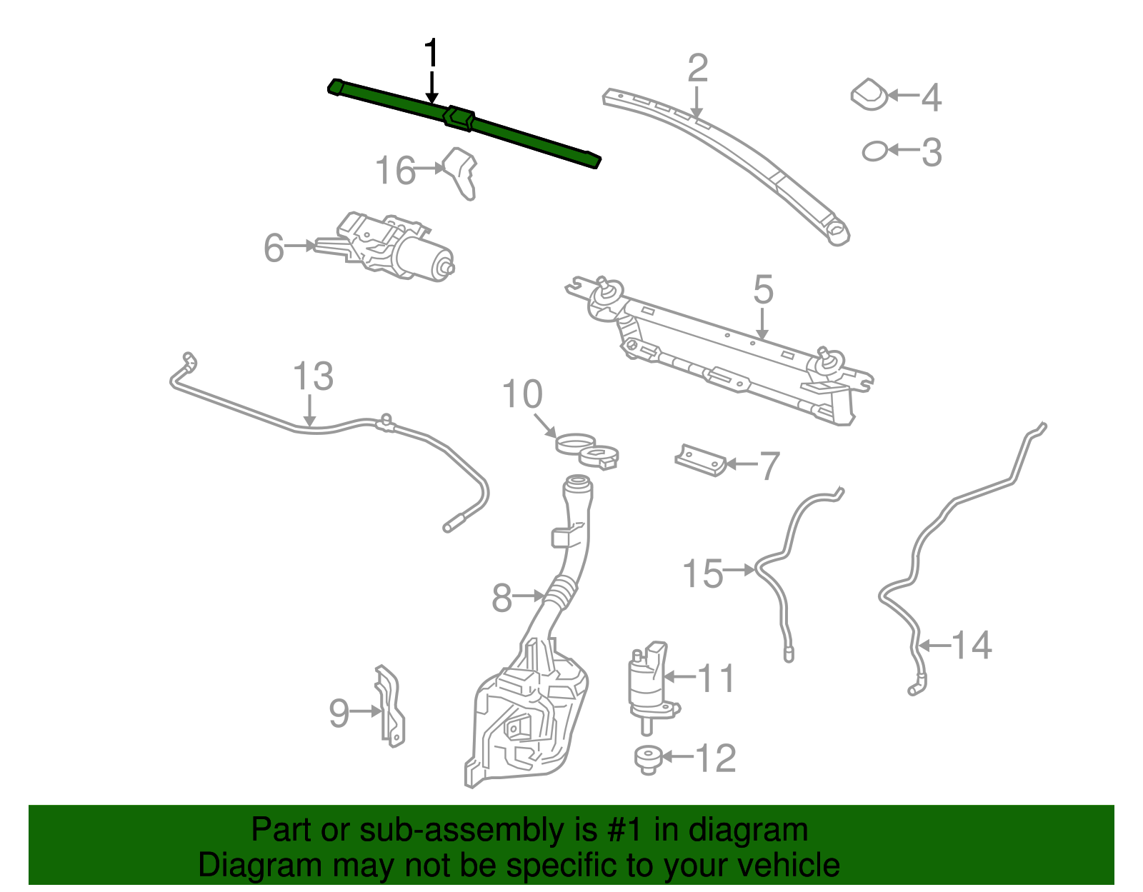 2010-2017 GM Wiper Blade 19432579 | NewGMParts.com