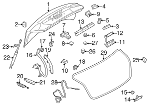 2009-2012 Audi Trunk Lid 8K5-827-023-AG | Audi USA Parts