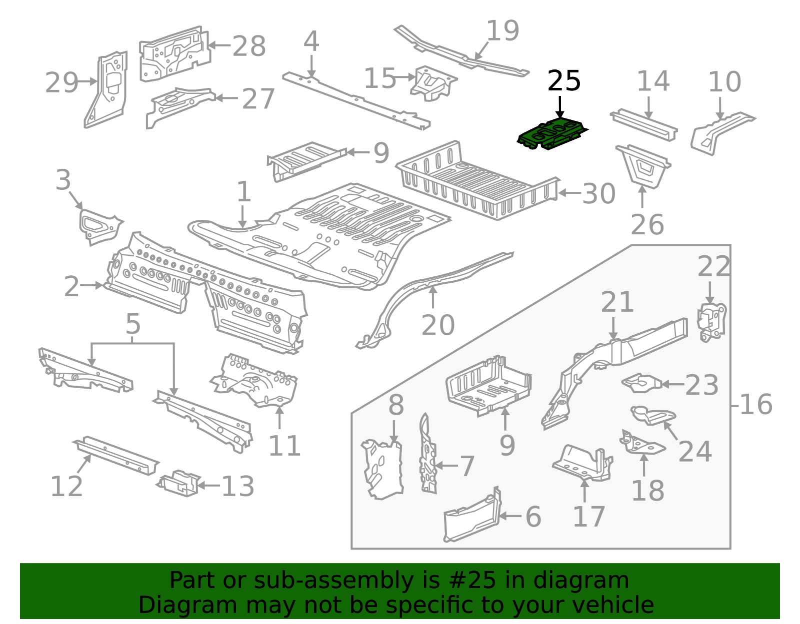 23286353 - Battery Tray 2016-2024 Chevrolet Camaro | Gateway Buick GMC ...