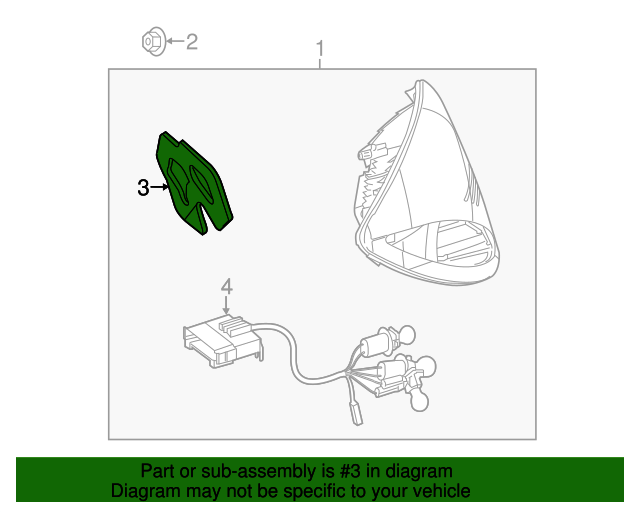 216-826-01-91 - Tail Lamp Assembly Gasket 2007-2014 Mercedes-Benz ...