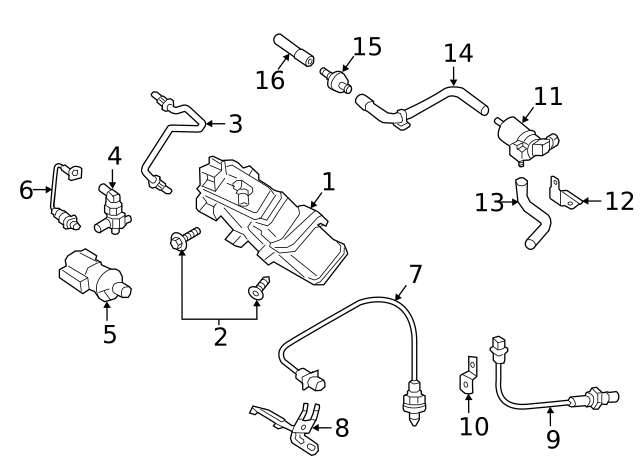 31475-D2700 - Evaporative Emissions System Lines 2020-2022 Genesis G90 ...