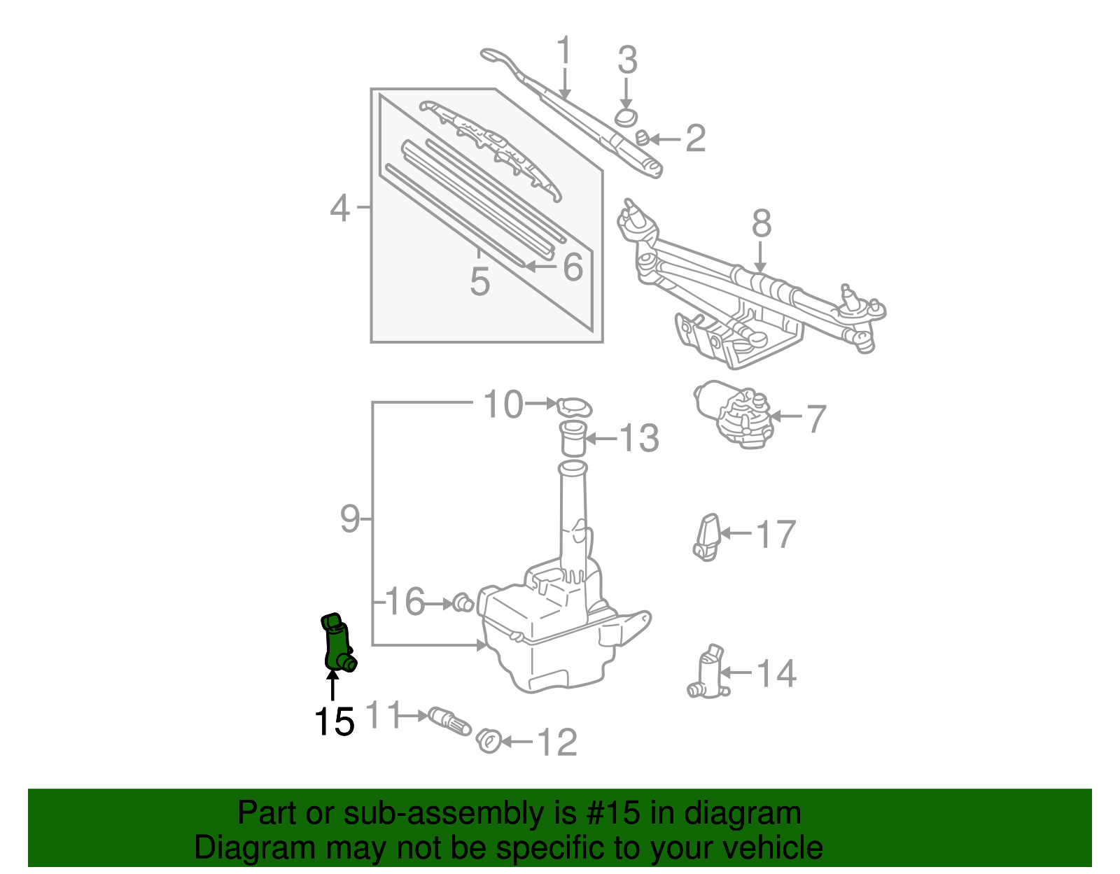 Genuine Toyota Washer Pump part# 85330-10280 for 1990-2008 Toyota ...