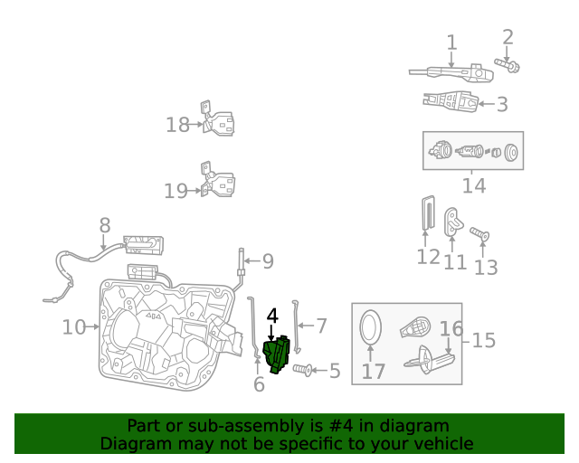 2016-2021 Mopar Door Lock Actuator Motor - Driver's Side (LH ...