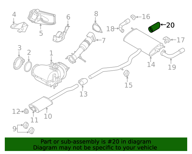 Genuine Tail Pipe Extension for 2019-2023 Volvo | Part# 31493472 | Over ...
