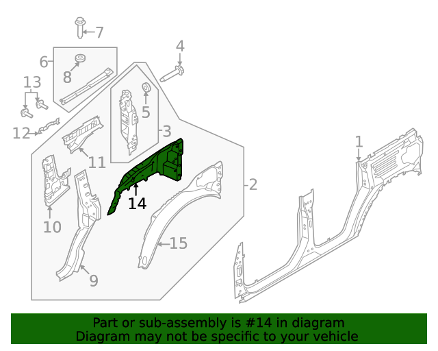 2021 Ford Bronco Outer Wheelhouse M2DZ-7827886-A | TascaParts.com