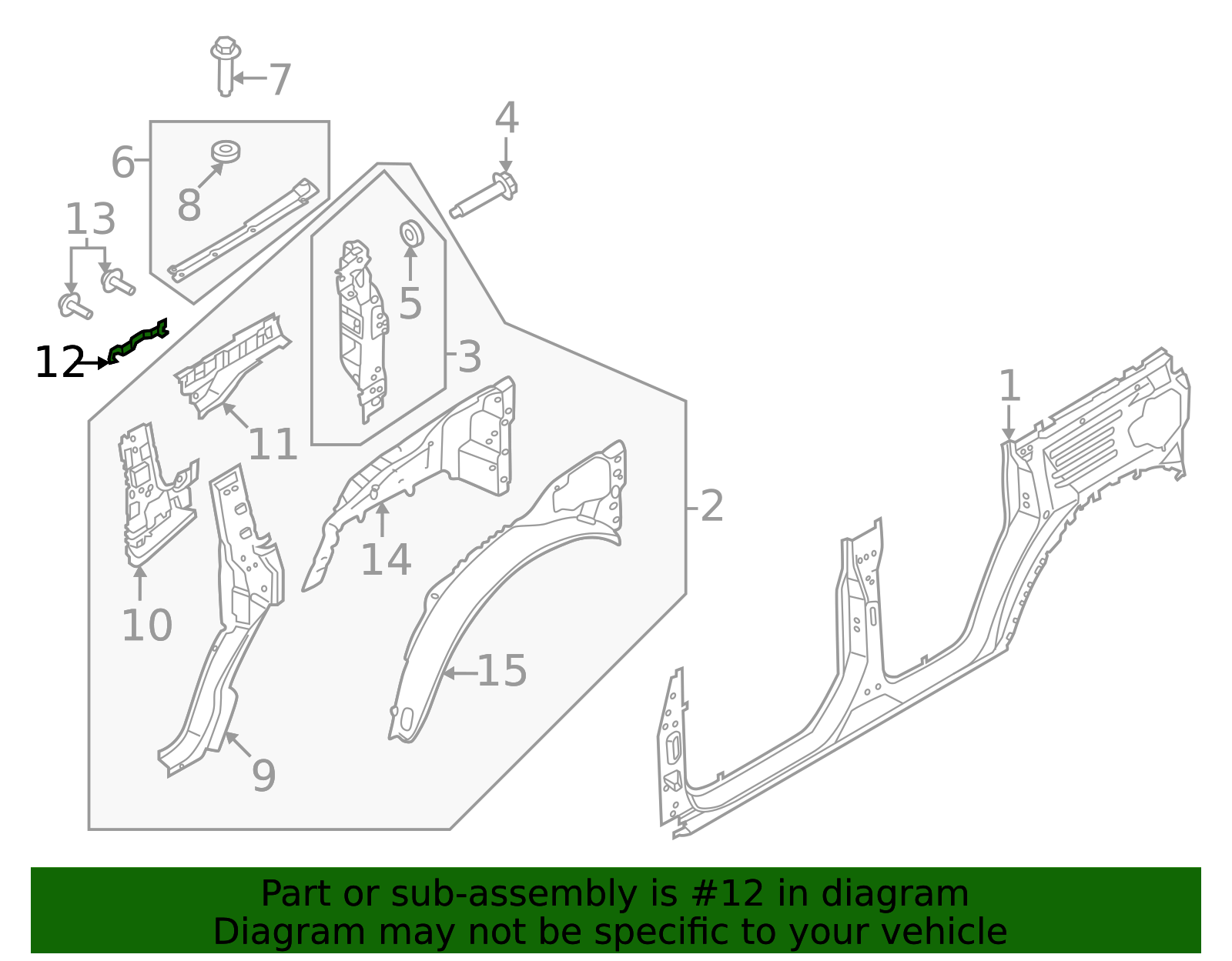 M2DZ-7829452-B - Panel Reinforced 2021-2024 Ford Bronco | Ford Parts Direct