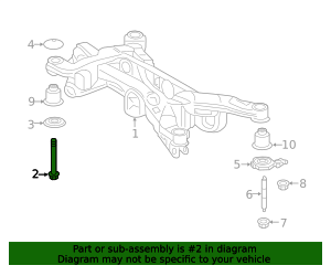 90119-A0450 - Suspension Cross-Member Mount Bolt - 2018-2023 Toyota ...