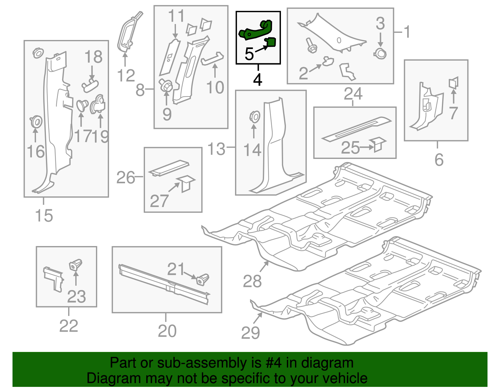 2007-2014 GM Handle Asm-W/S Plr Asst Opel Gray 20986867 | GM Parts Center