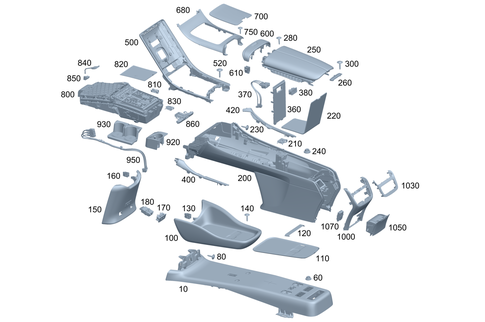 Center Console for 2025 Mercedes-Benz EQE 500 SUV | Mercedes-Benz USA Parts