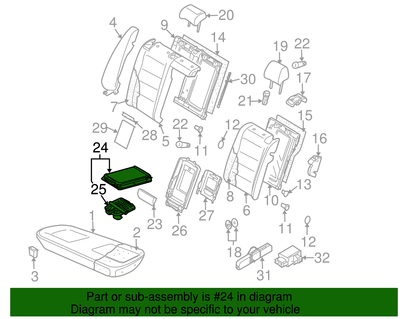 3C0-885-081-F-TDB - Armrest Assembly - 2006-2010 Volkswagen Passat | VW ...