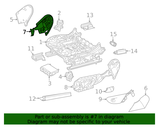 167-910-08-01-7P82 - Seat Back Recliner Adjustment Mechanism Cover ...