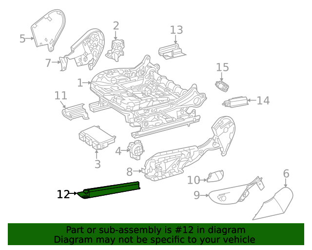 2020-2023 Mercedes-Benz Seat Track Cover 167-919-11-00-9051 ...