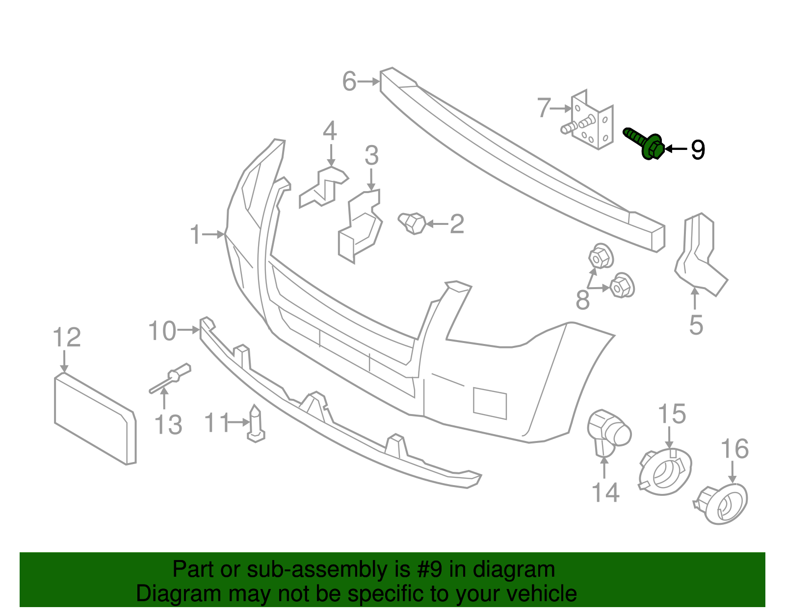2008-2024 Ford Upper Cross-Member Screw -W500633-S439 | TascaParts.com